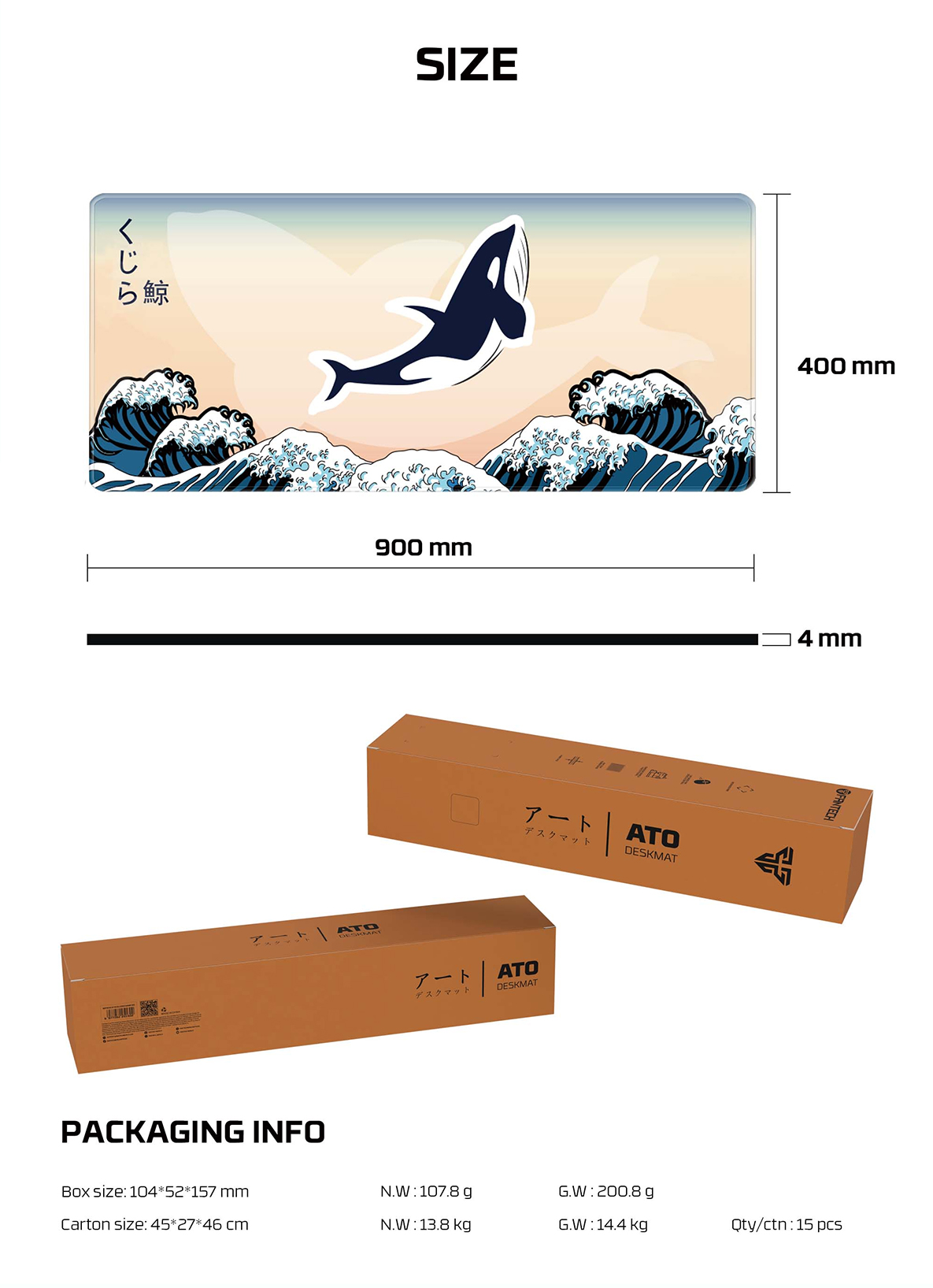 Fantech ATO MP905 Kujira Nami Edition Deskmat | Mouse & Mouse Pads ...