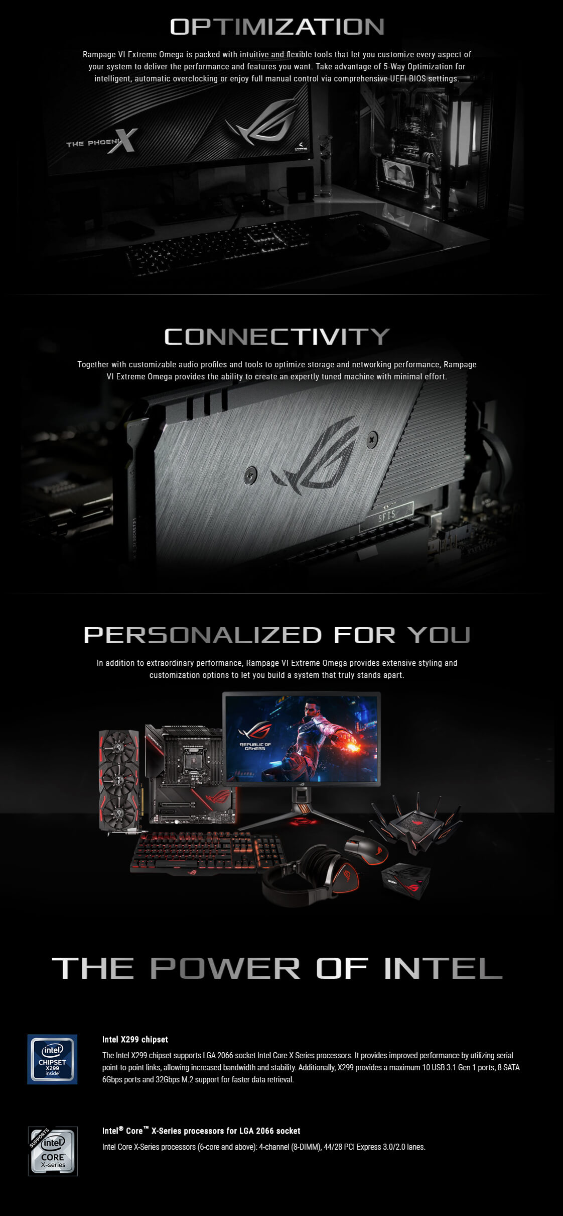 Asus ROG Rampage VI Extreme Omega LGA 2066 Intel X299 DDR4 SATA 6Gb/s ...