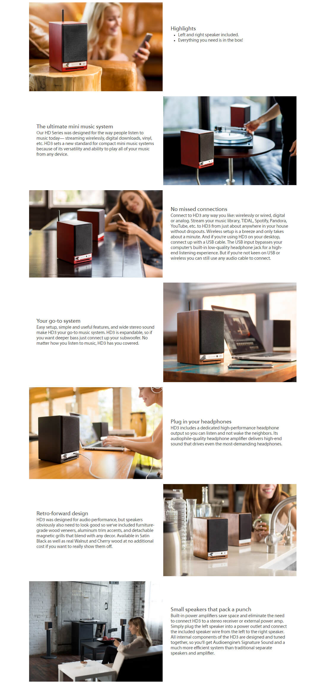 Buy Audioengine HD3 Premium Wireless Speakers Satin Black | Speakers ...