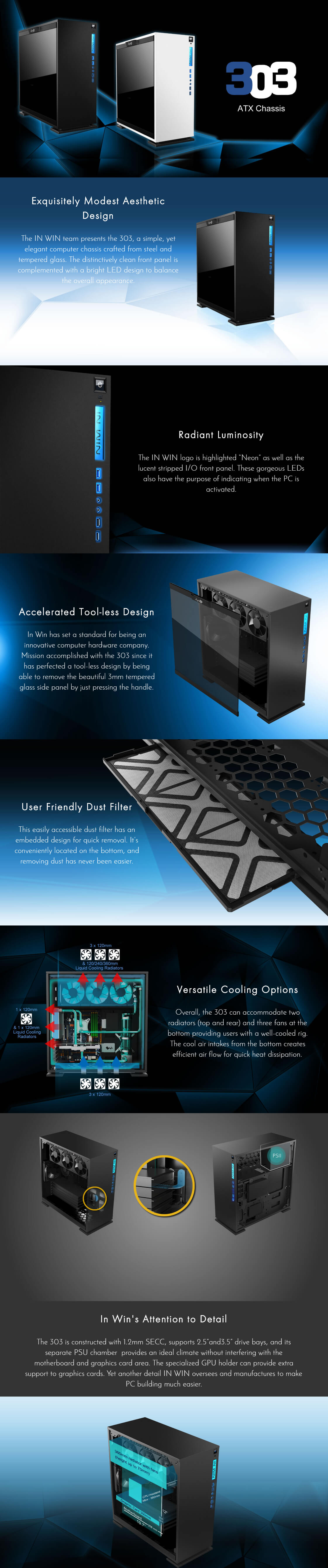 In Win 303 White ATX Case, Window Tempered Glass, NO PSU | Scorptec ...